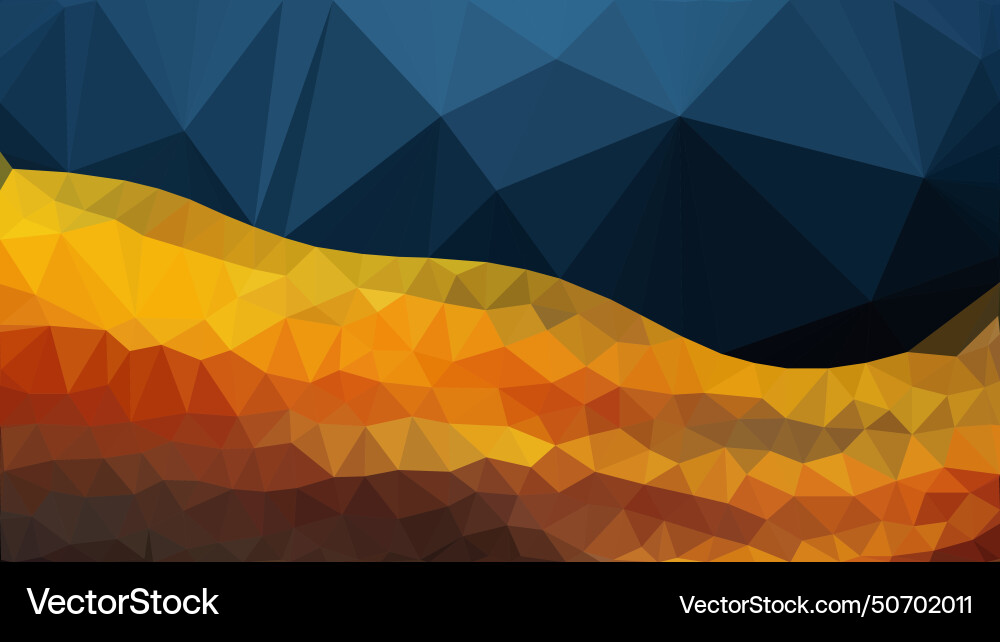 Low poly abstract colorful background with yellow Vector Image