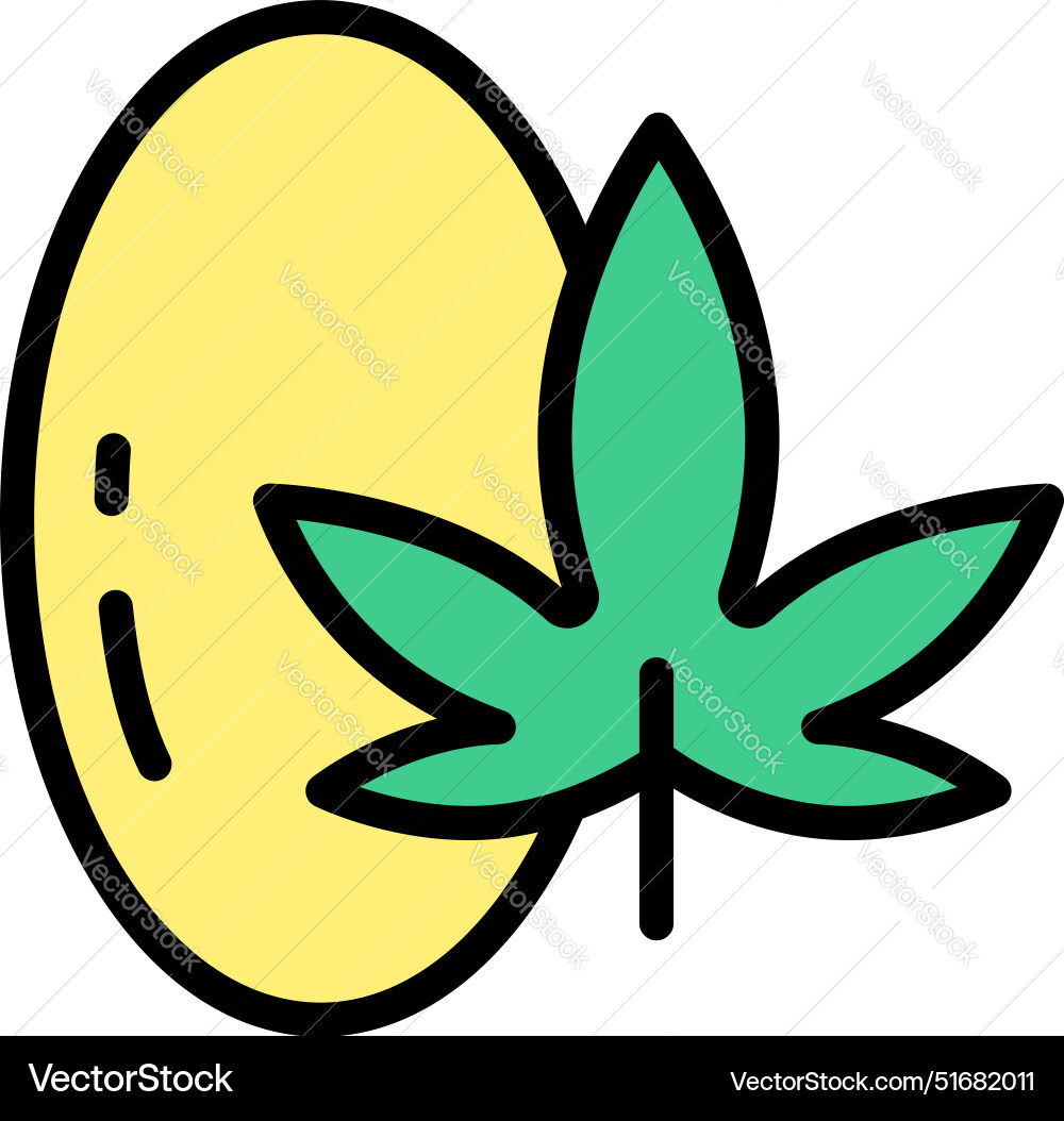 Medical marijuana or cbd weed extract pills Vector Image