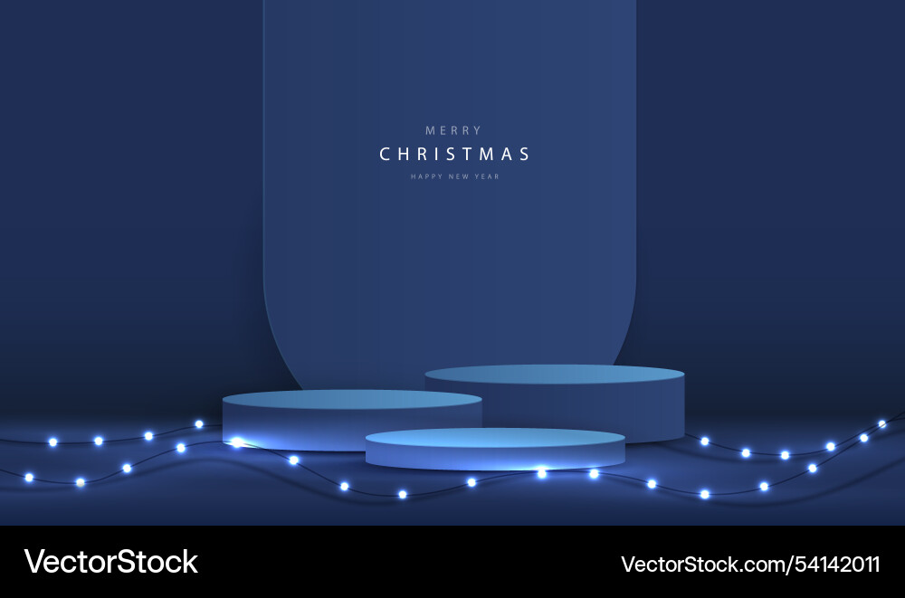 Podium shape for show cosmetic product display Vector Image