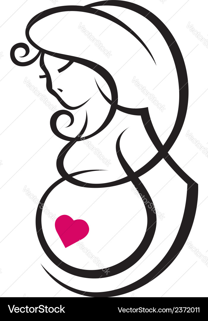 Pregnant woman Royalty Free Vector Image - VectorStock