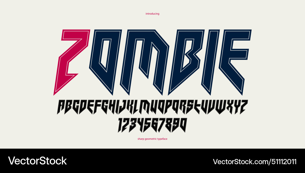 Sharp and bold display italic font for logo Vector Image