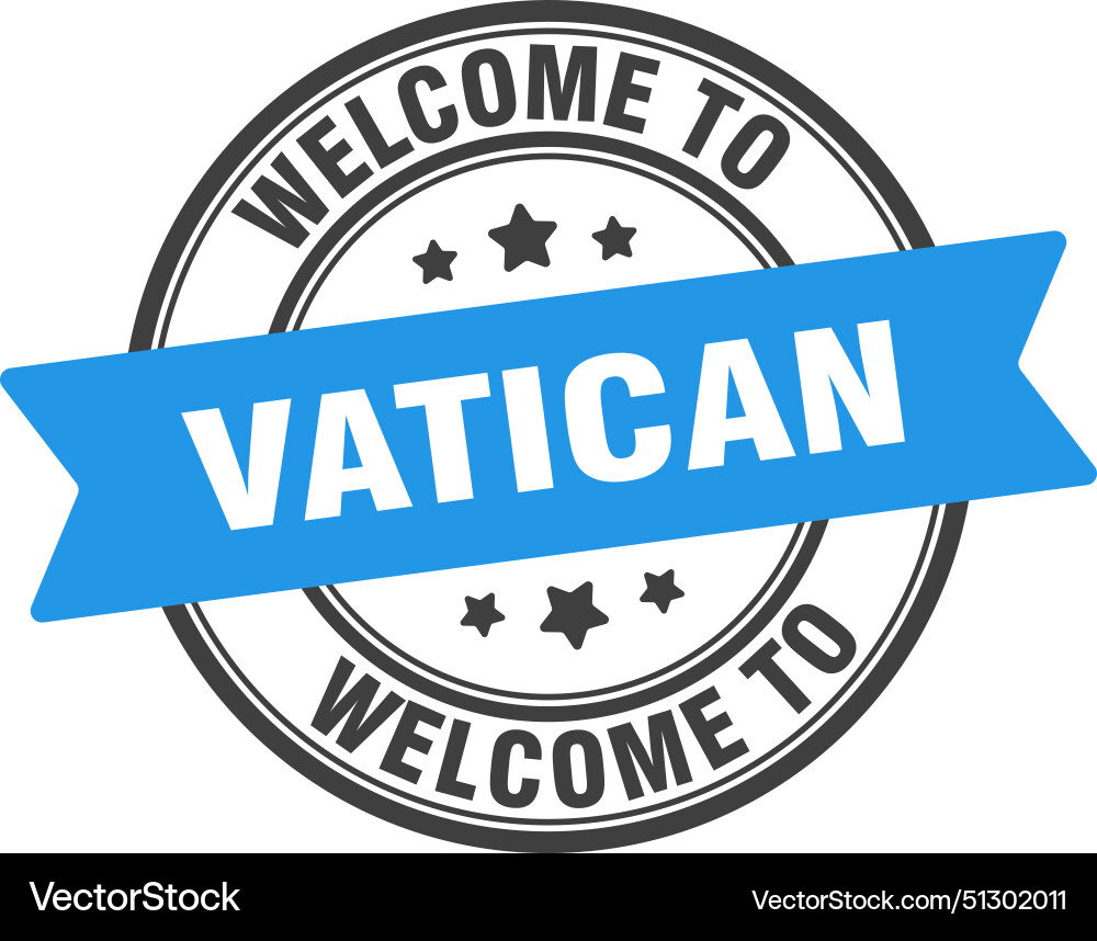 Welcome to vatican stamp round sign Royalty Free Vector