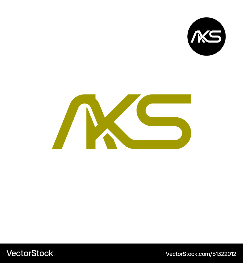 Aks logo letter monogram design Royalty Free Vector Image