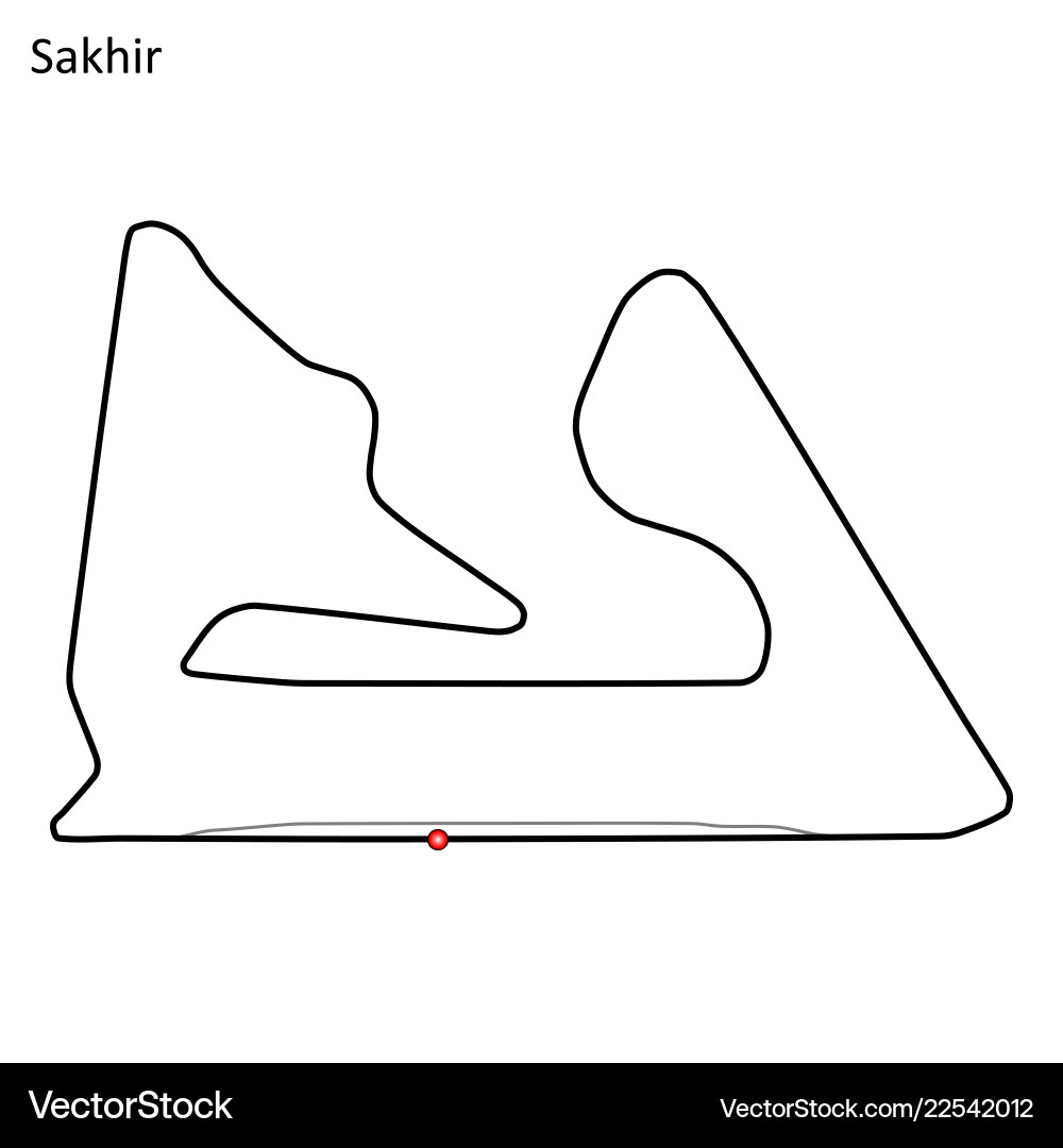 Bahrain international circuit Royalty Free Vector Image