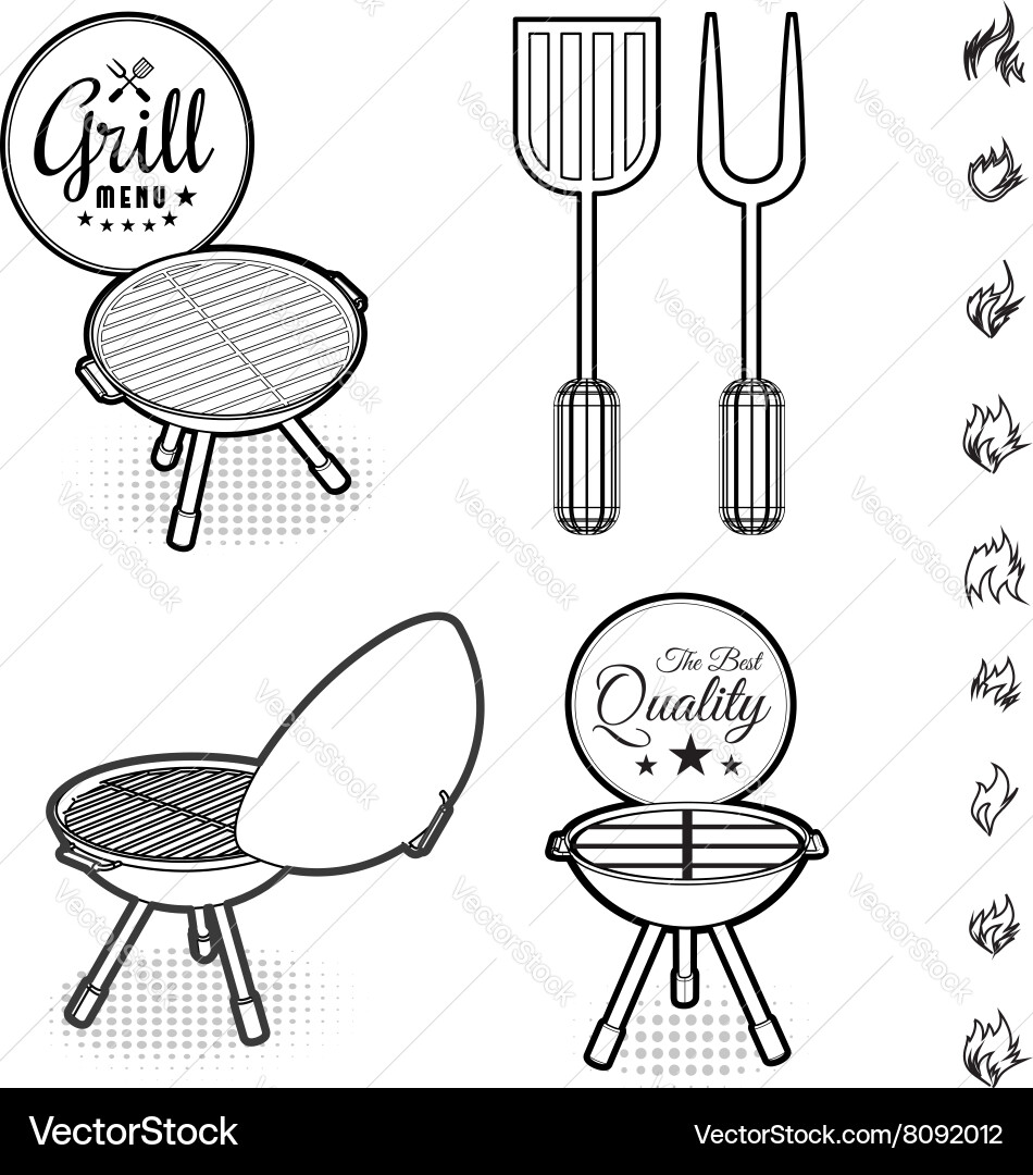 Barbecue grill Royalty Free Vector Image - VectorStock