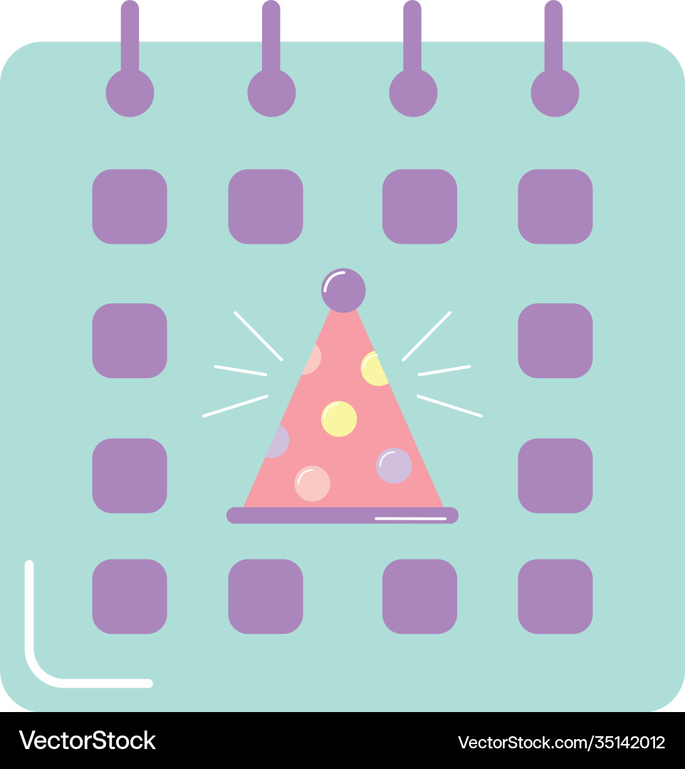 Calendar a blue color on white background Vector Image