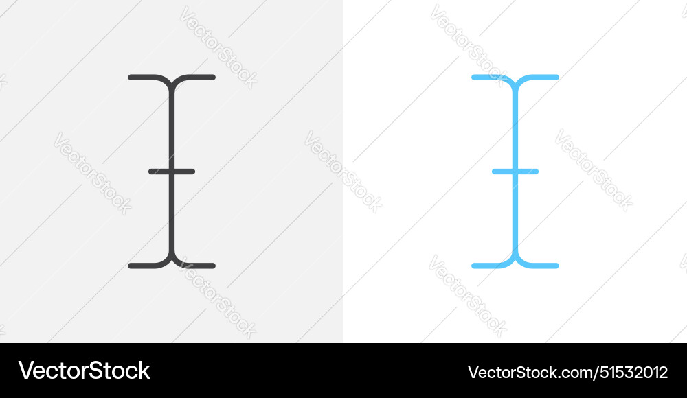 Cursor Text Icon Set Mouse Type Cursor Symbol Vector Image