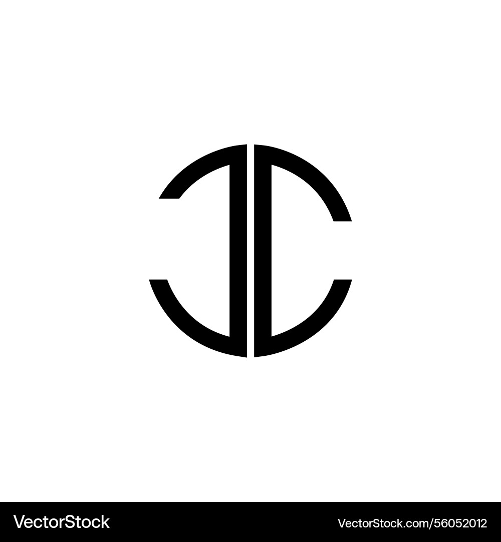 Initial letter jc logo design Royalty Free Vector Image