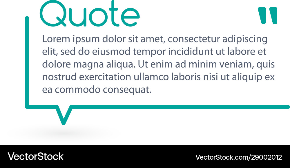 Innovative quotation template in quotes creative Vector Image