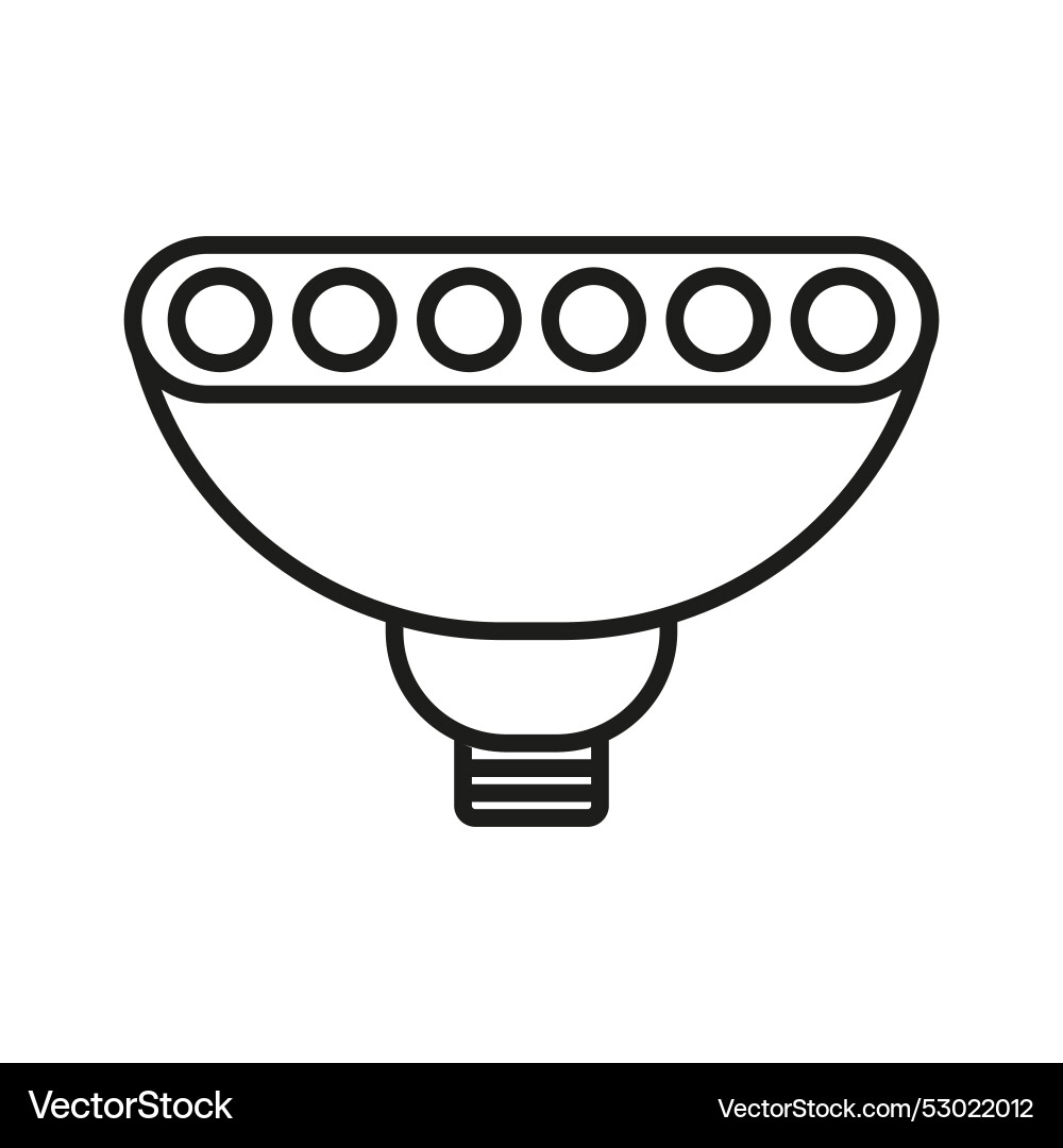 Led lamp line icon editable stroke Royalty Free Vector Image