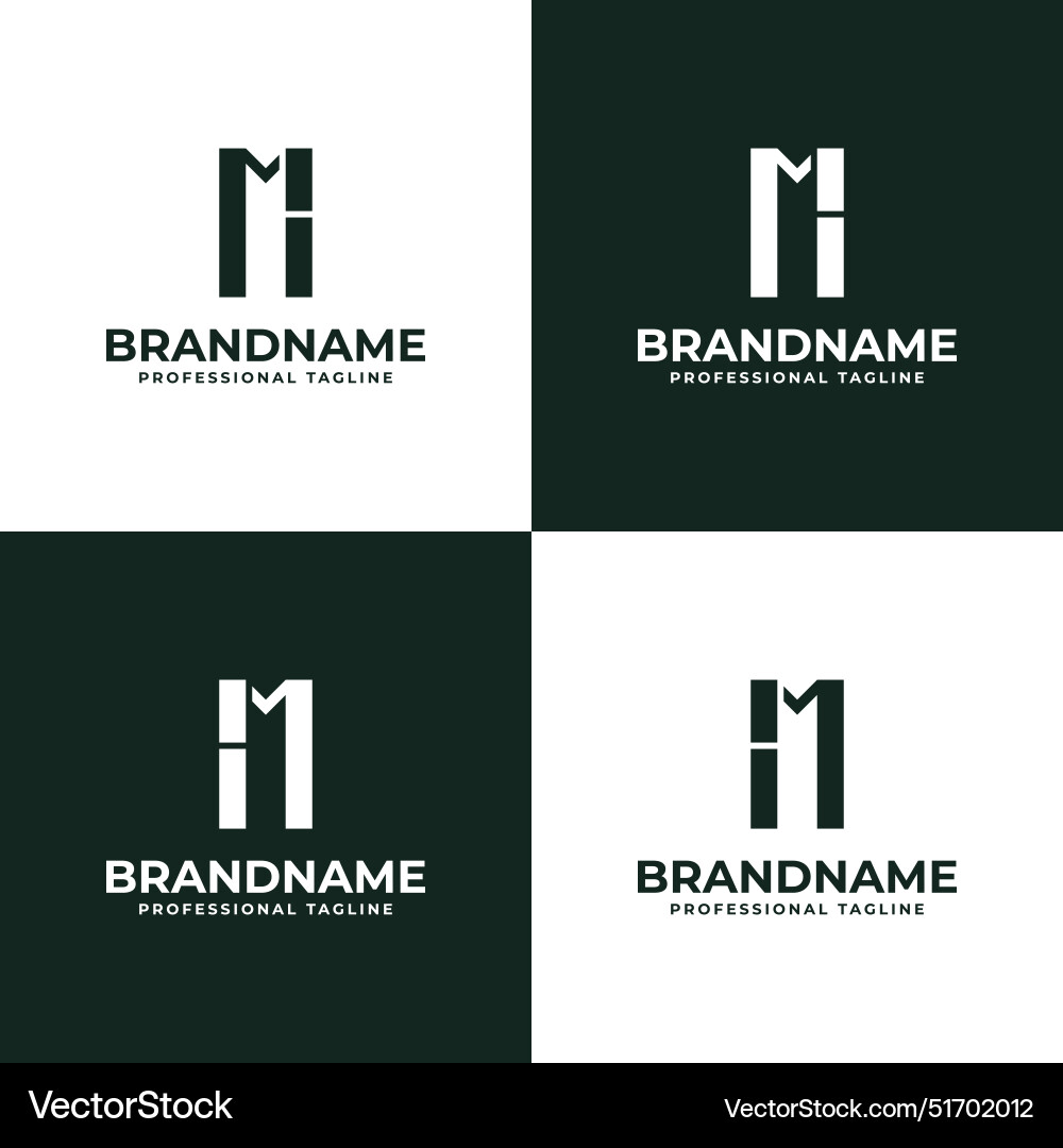 Letters mi and im monogram logo suitable for any Vector Image