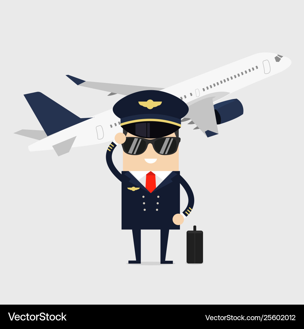 Profession pilot aircraft Royalty Free Vector Image