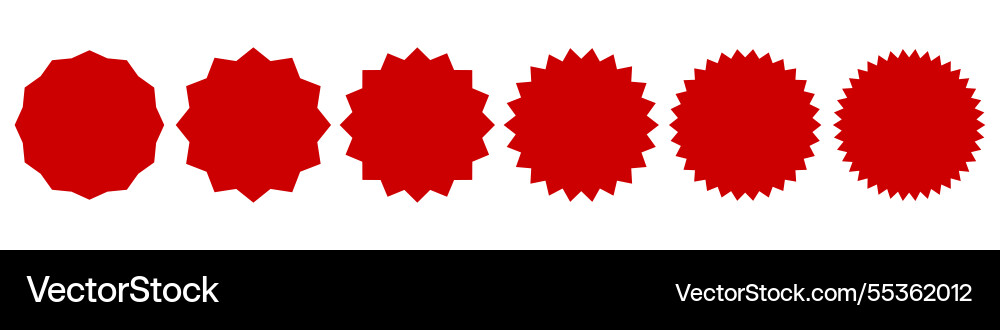 Red stickers set4 Royalty Free Vector Image - VectorStock