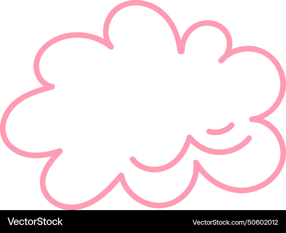 Sky cloud outline Royalty Free Vector Image - VectorStock