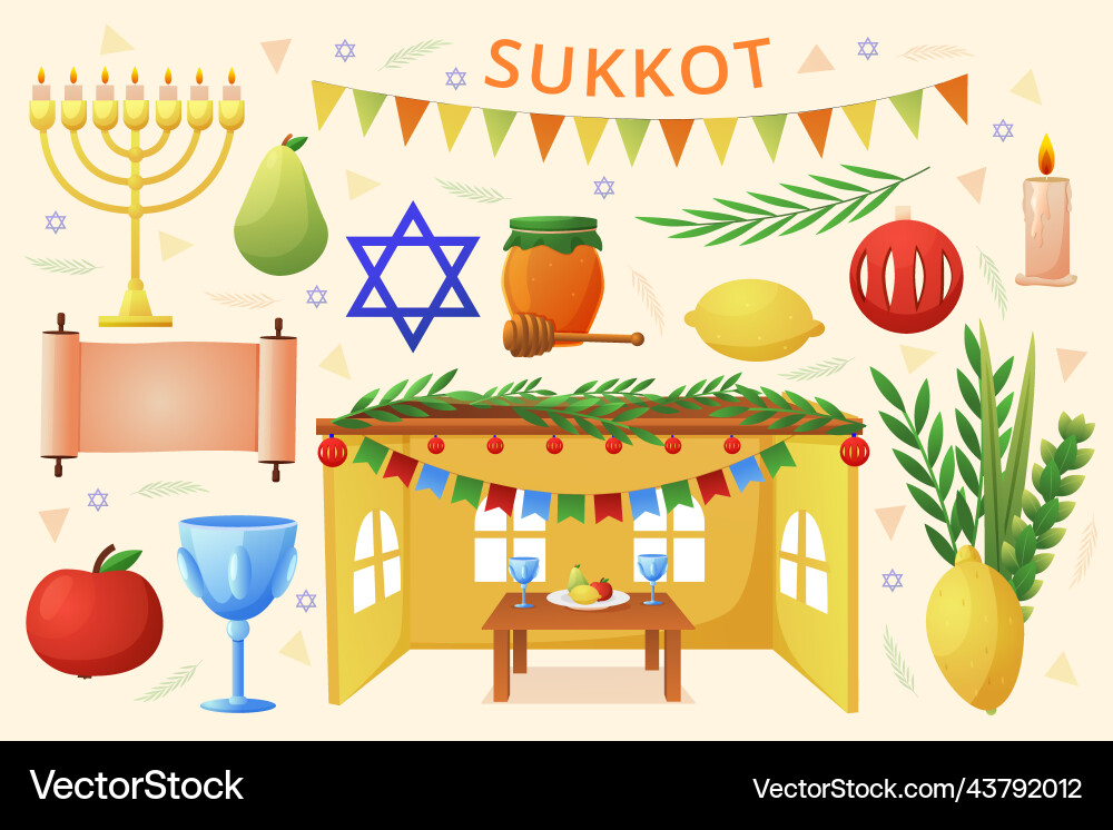 Sukkot Holiday Celebration Royalty Free Vector Image