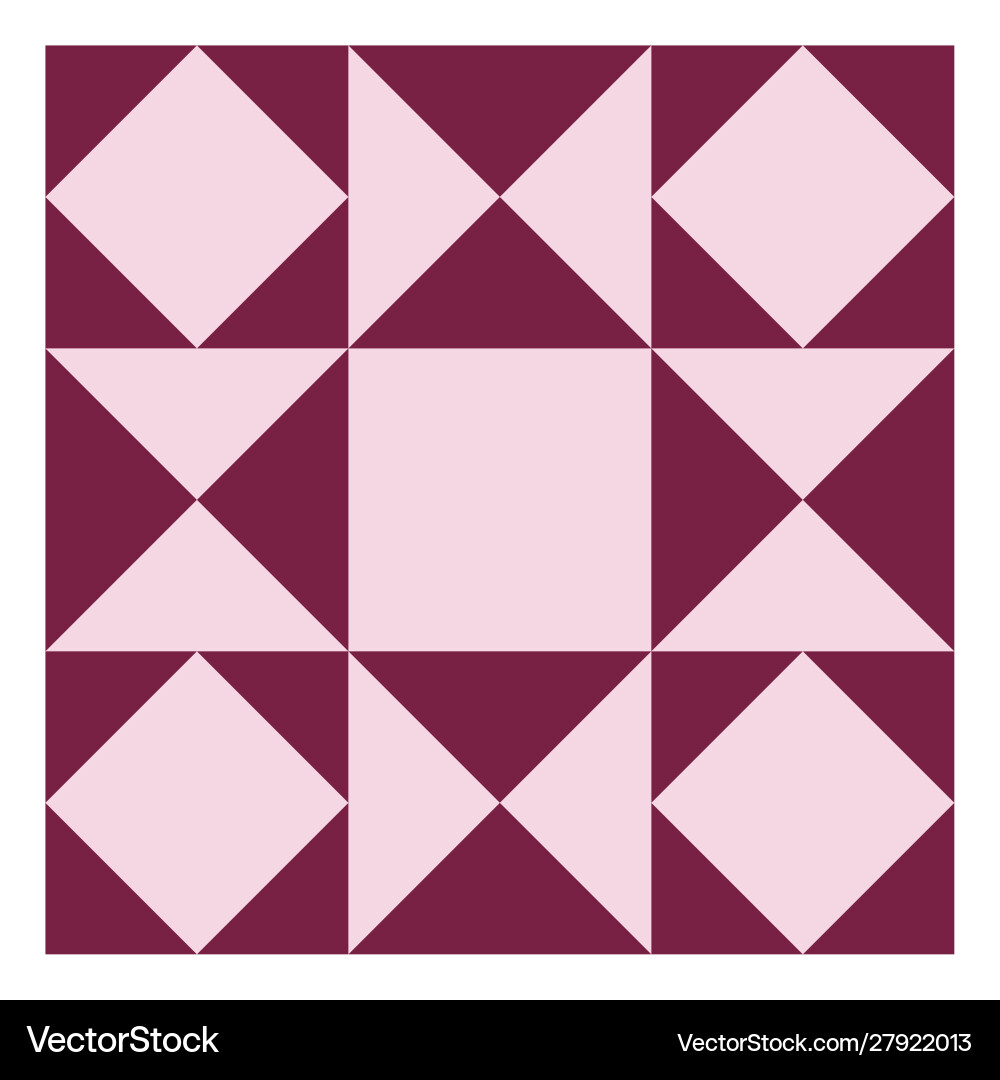 Barn quilt pattern patchwork design abstract Vector Image