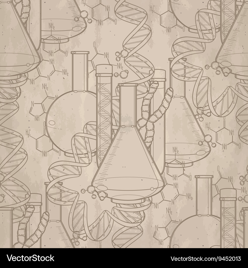 Genetic research pattern Royalty Free Vector Image