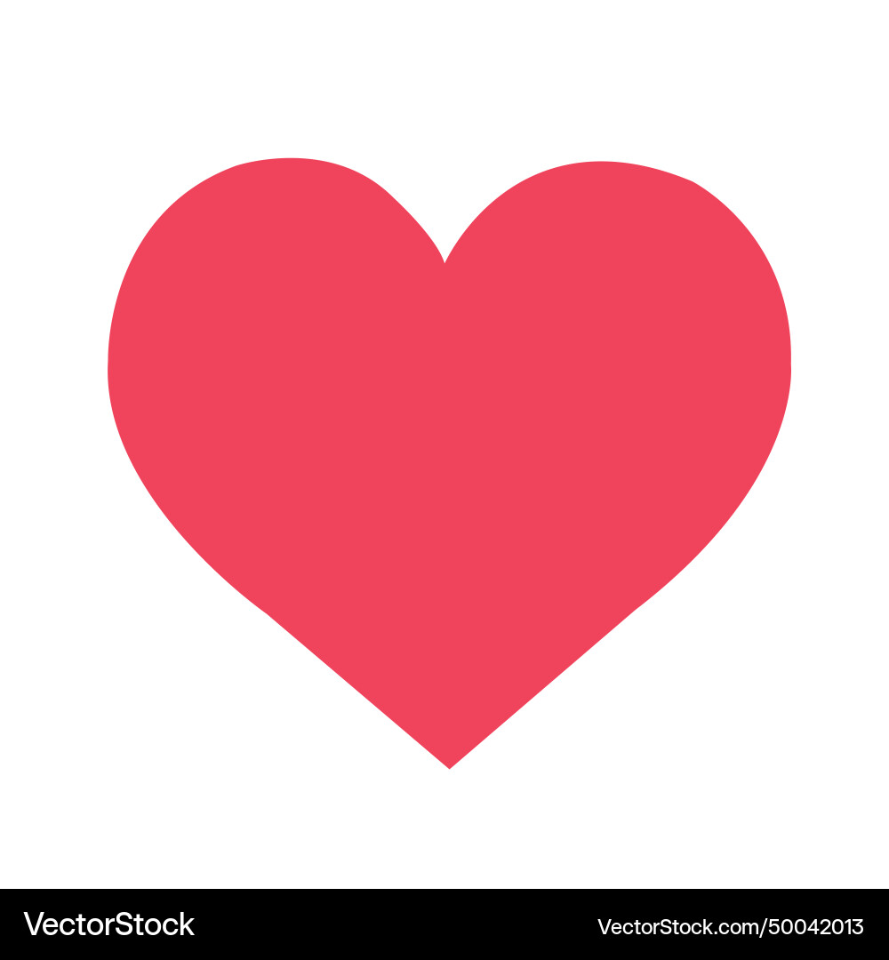 Heart symbol isolated white background Royalty Free Vector