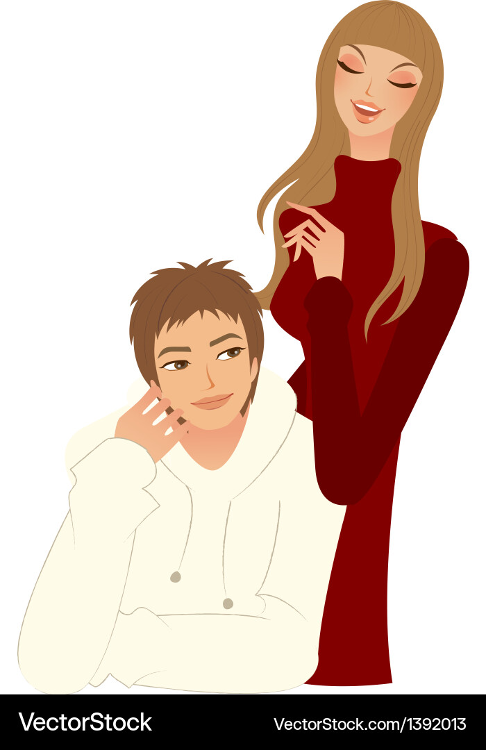 Portrait of couple Royalty Free Vector Image - VectorStock