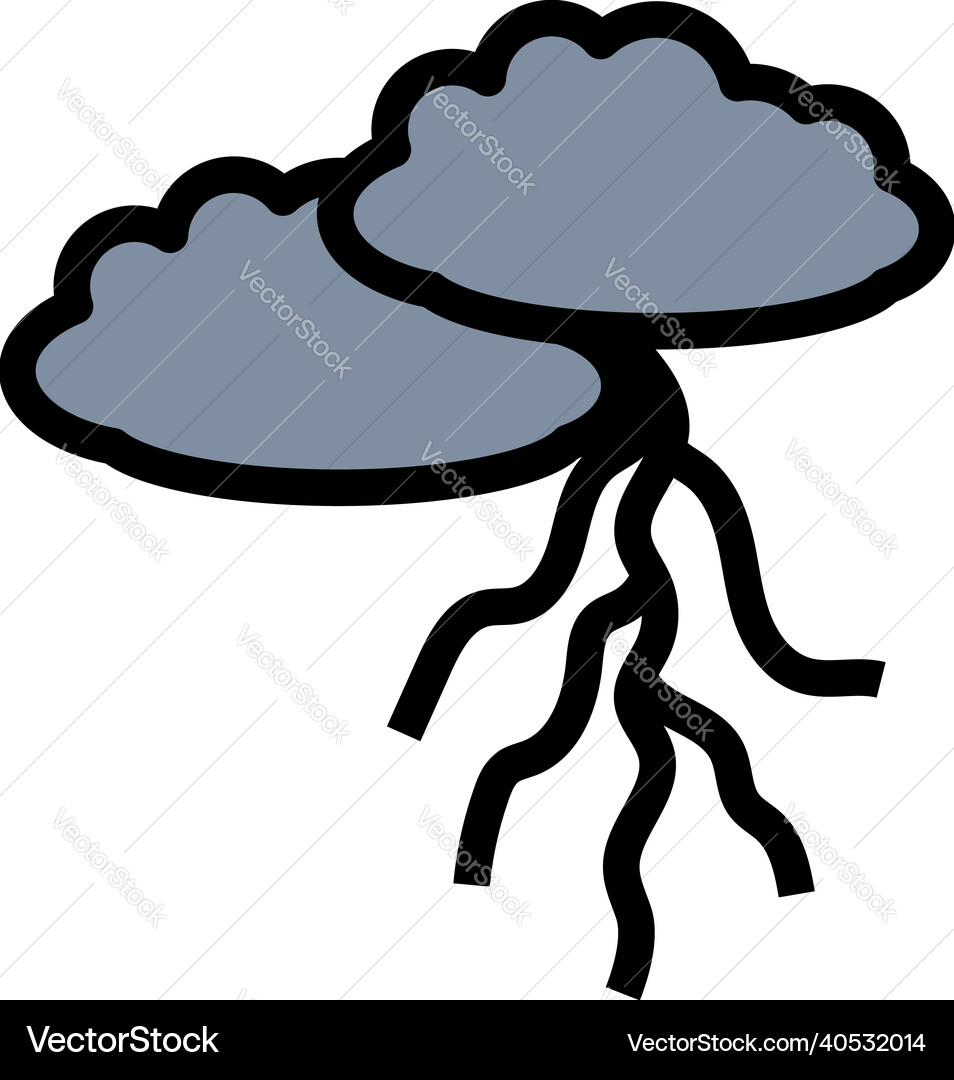Clouds and lightning icon Royalty Free Vector Image