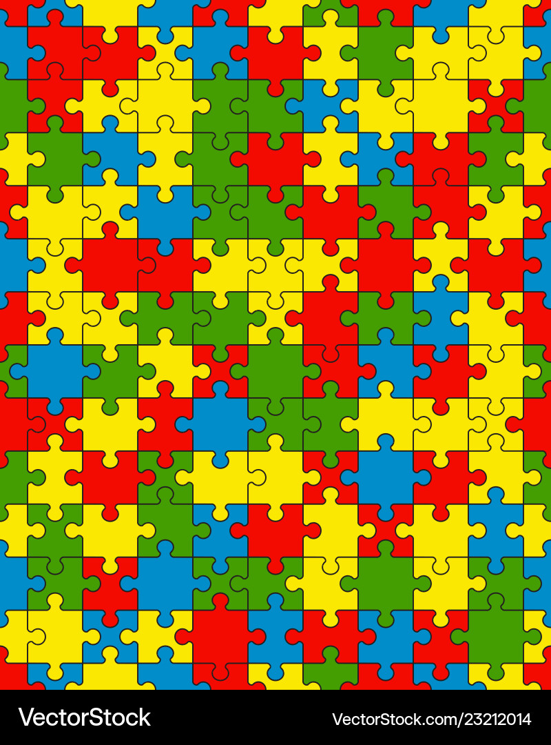 Colorful puzzle seamless Royalty Free Vector Image