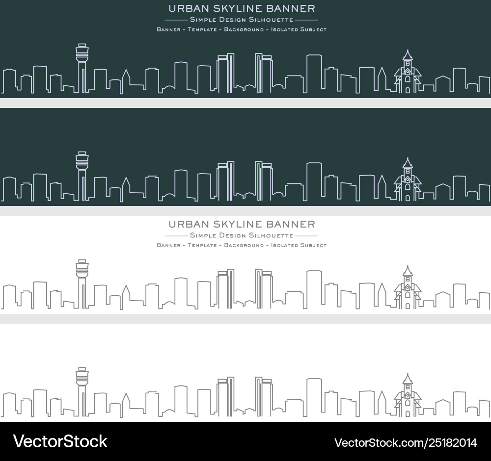 Dar es salaam single line skyline banner Vector Image