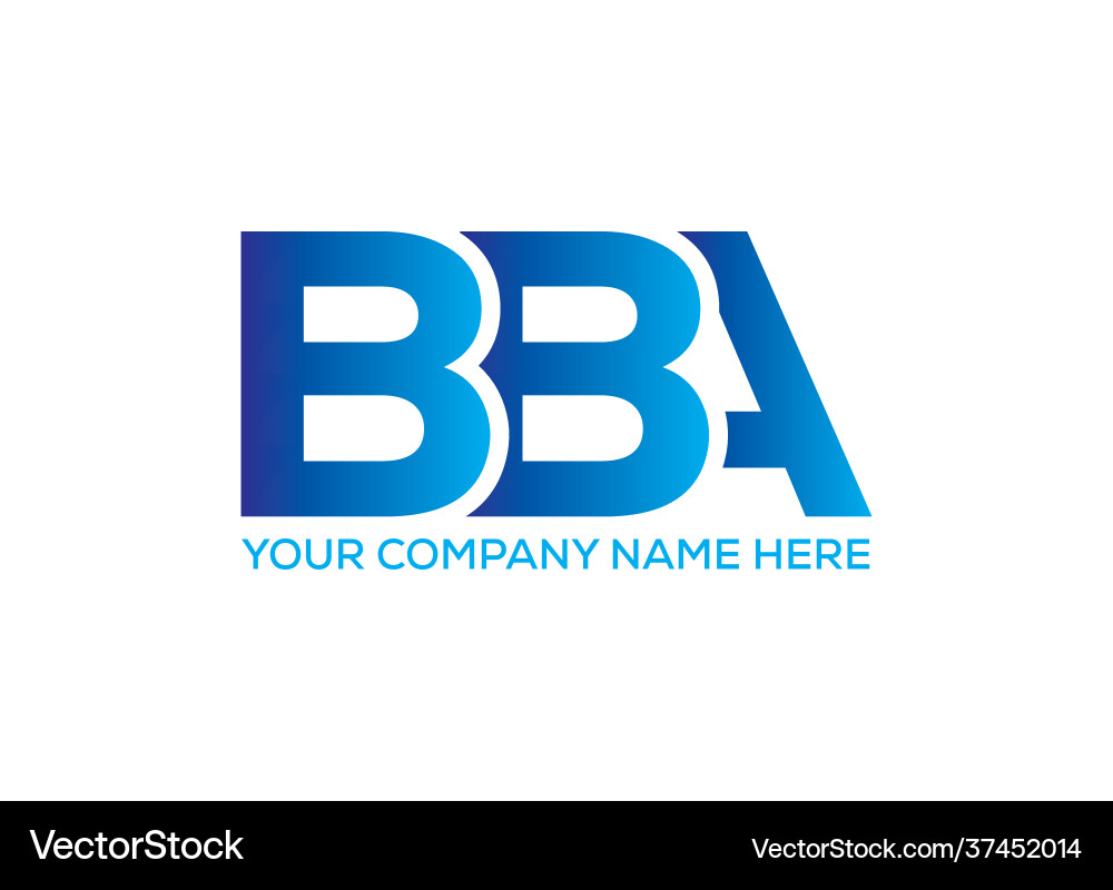 Initial letter bba logo or icon design Royalty Free Vector