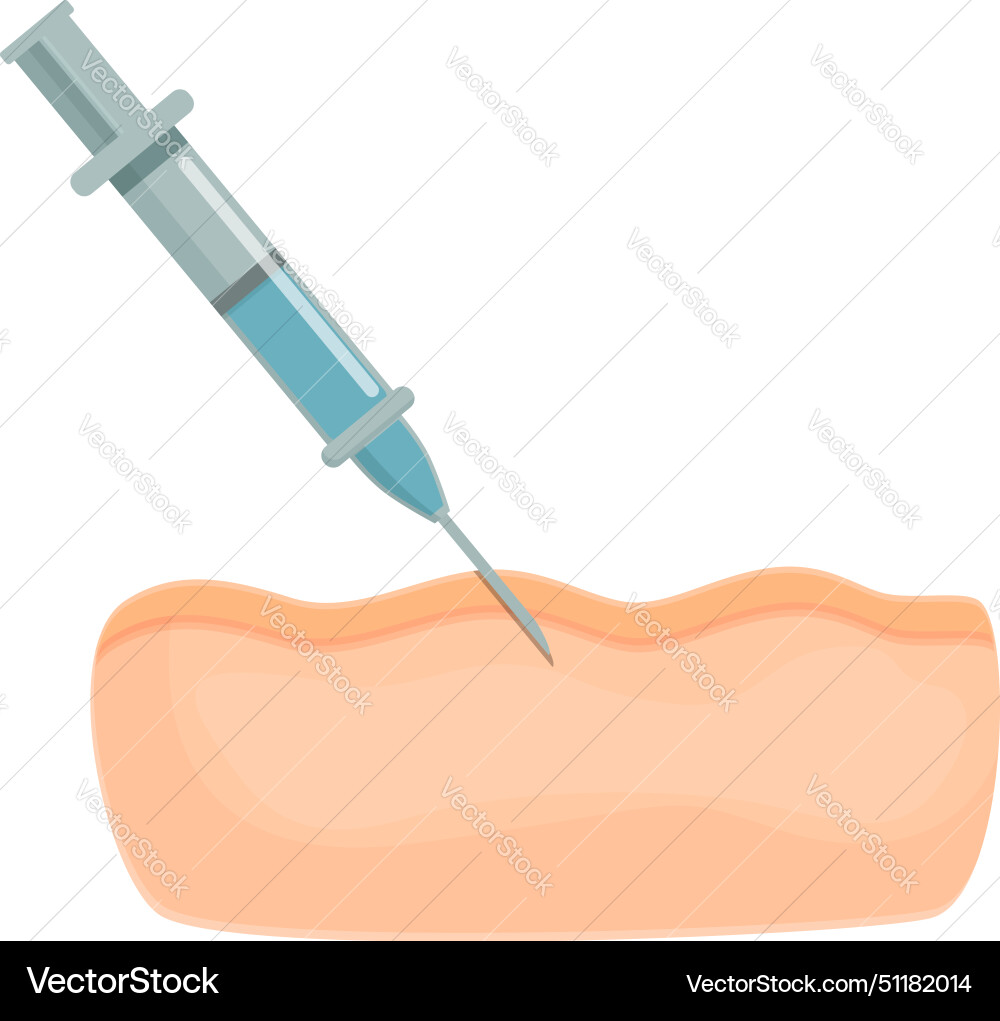 Skincare injection icon cartoon botox Royalty Free Vector