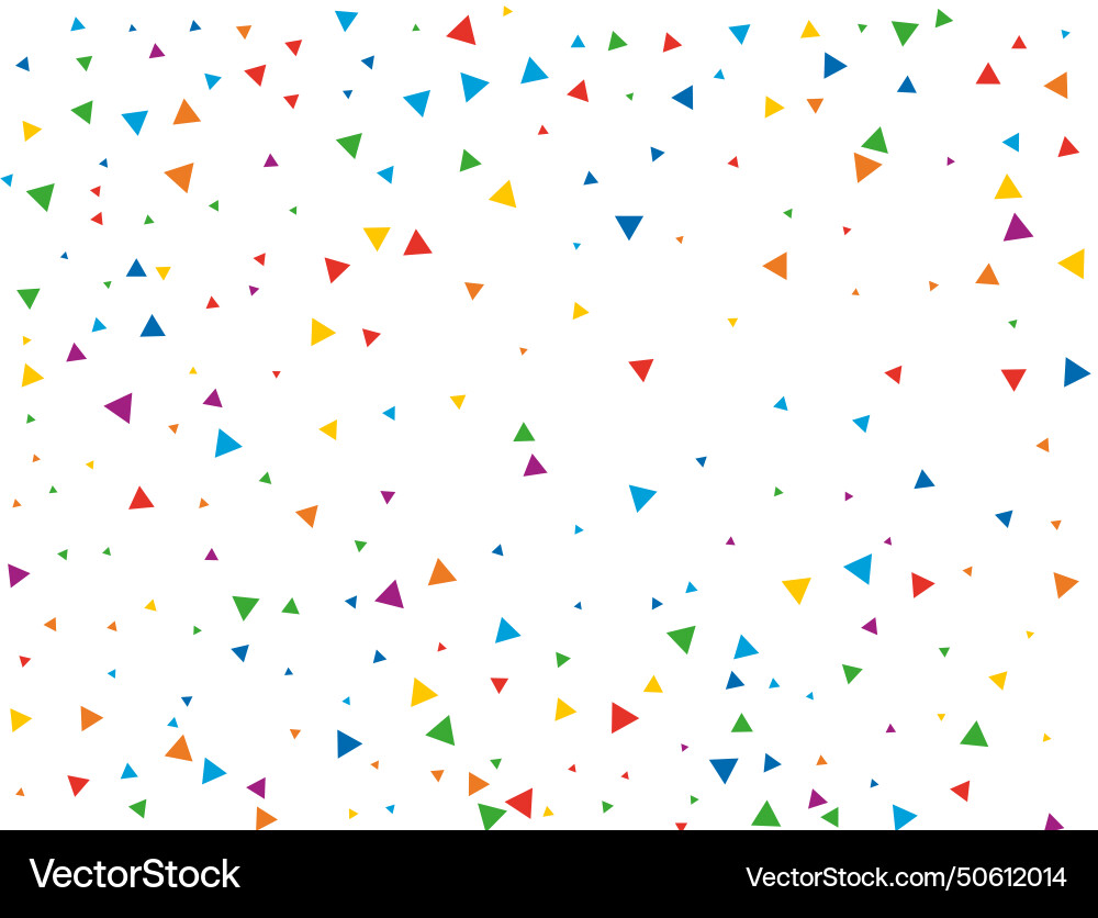Triangular confetti light rainbow glitter Vector Image