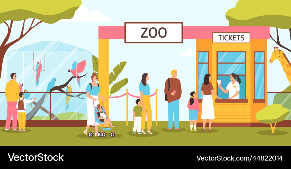 Zoo entrance Royalty Free Vector Image - VectorStock