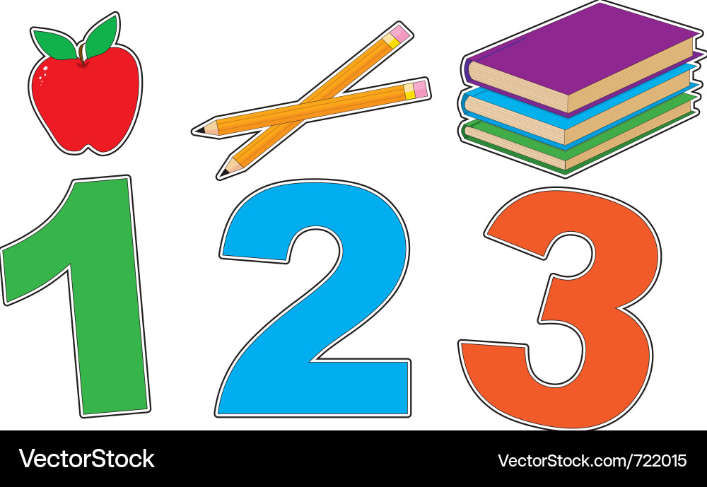 123 Royalty Free Vector Image - VectorStock