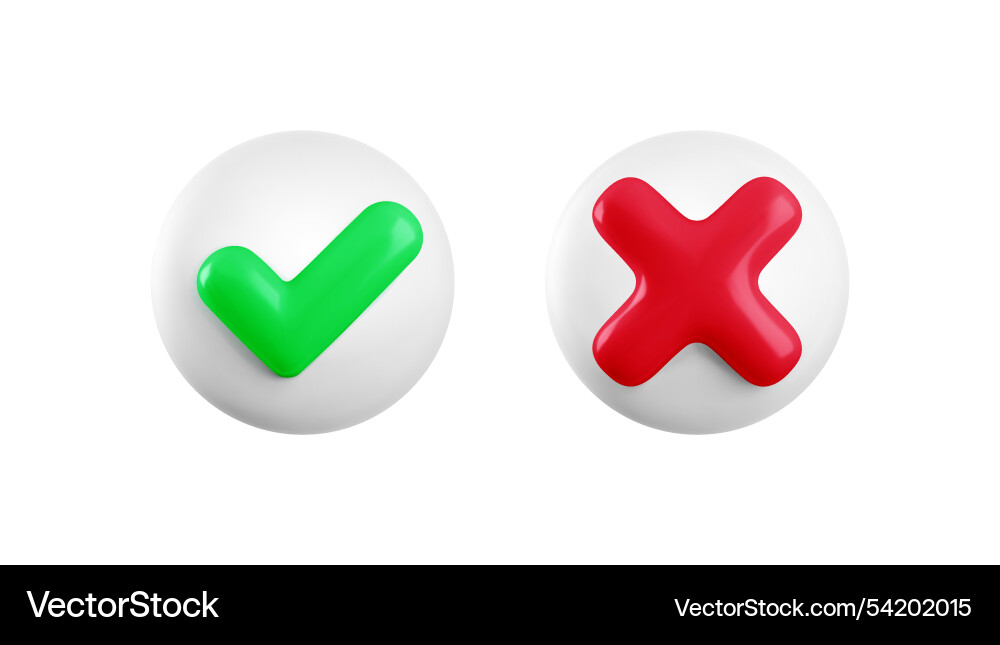 3d checkmarks icon set round glossy yes tick Vector Image 3d checkmarks icon set round glossy yes tick Vector Image