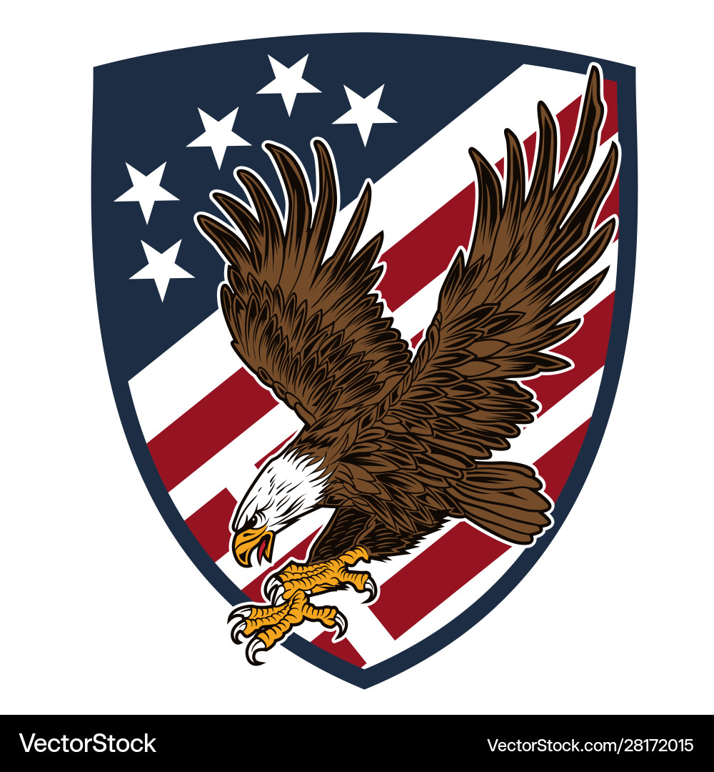 American Eagle Patriotic Symbol Royalty Free Vector Image