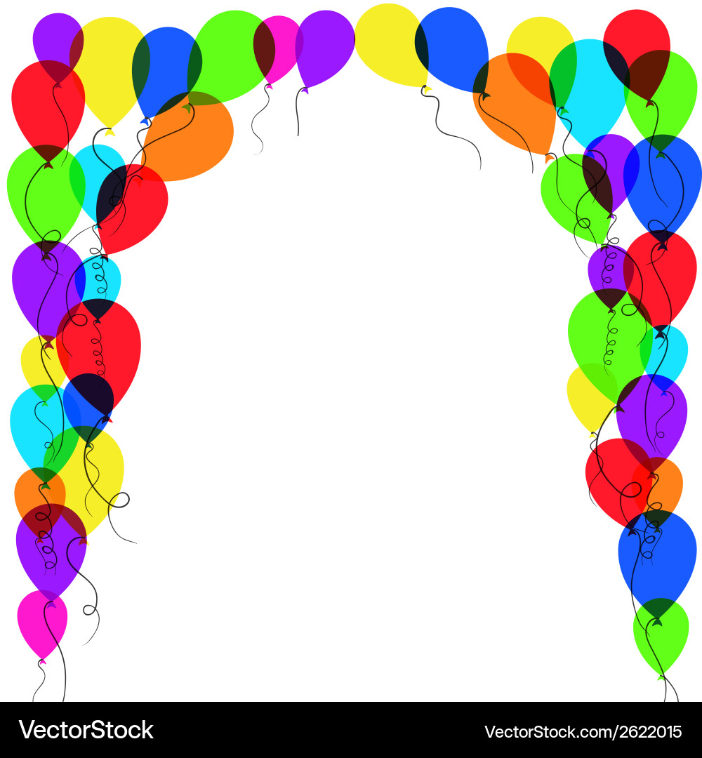 Balloon frame Royalty Free Vector Image - VectorStock