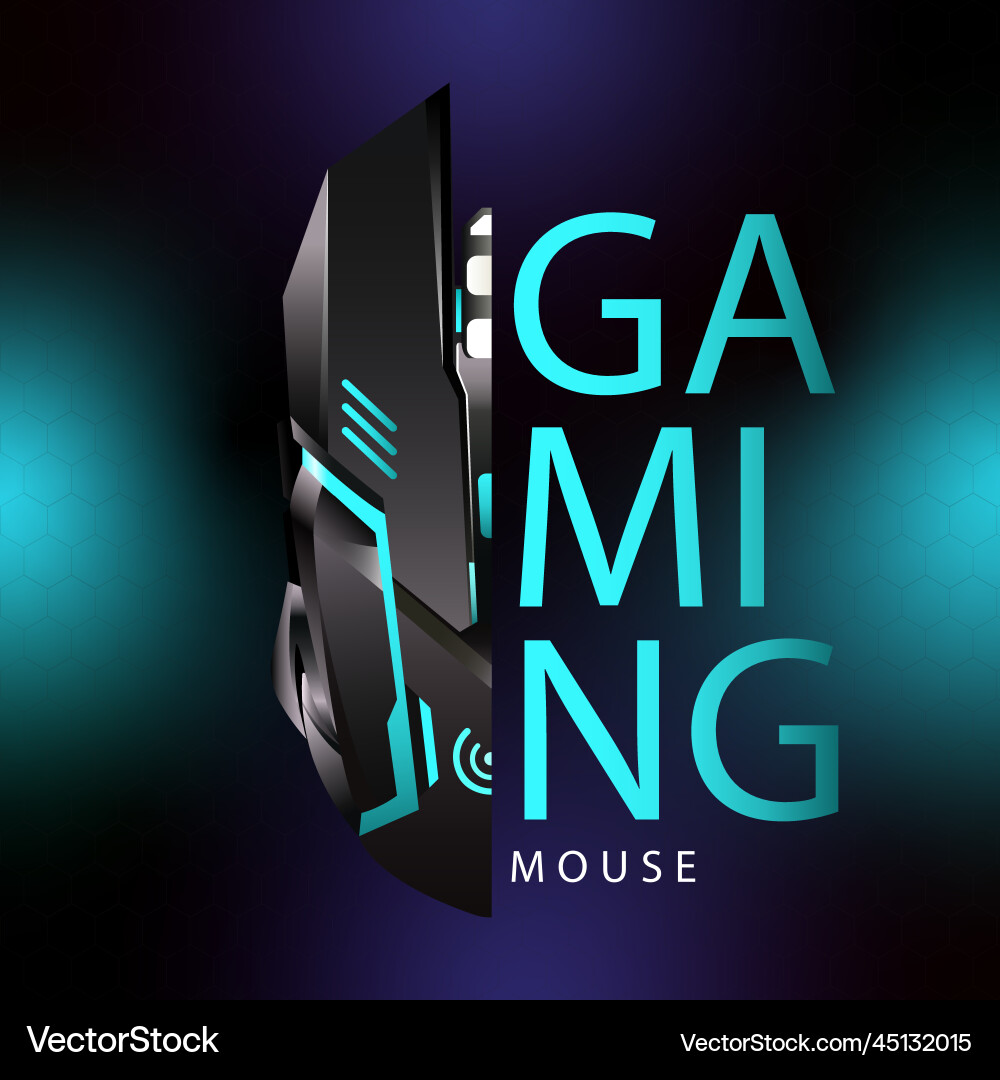 Banner design of gaming mouse Royalty Free Vector Image