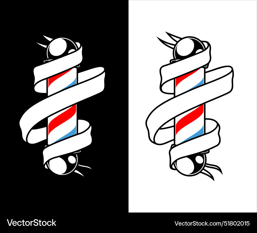 Barber shop labels banner editable logo Royalty Free Vector