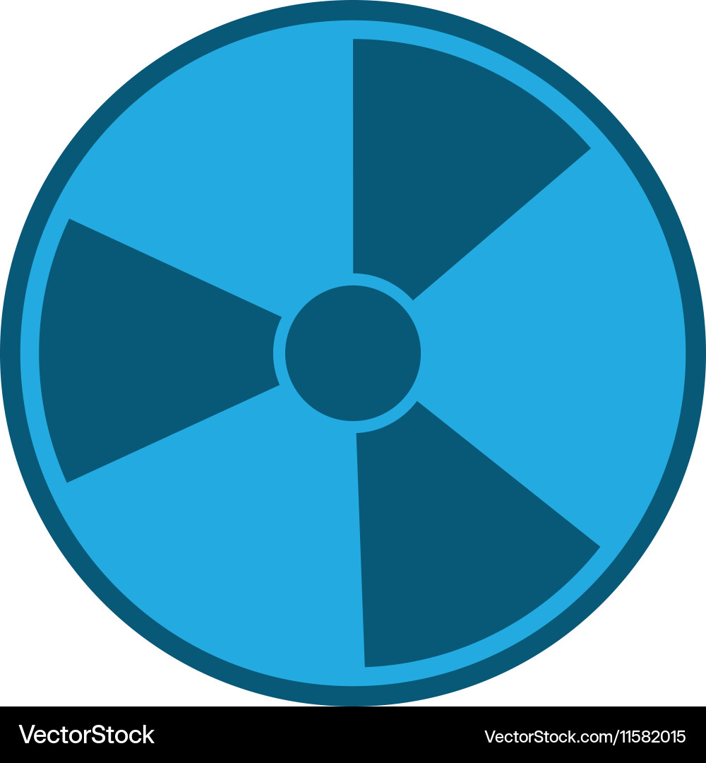 Blue nuclear symbol Royalty Free Vector Image - VectorStock