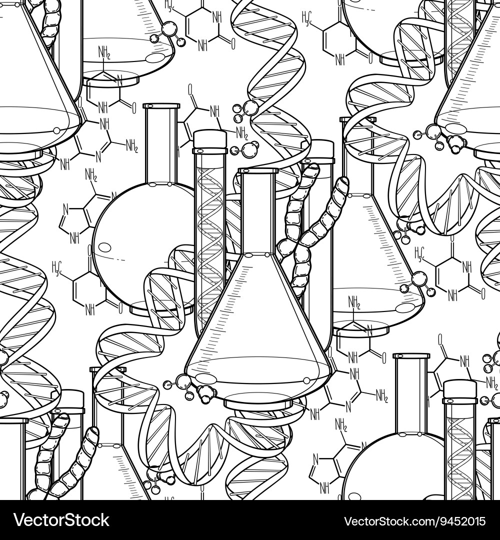 Genetic research pattern Royalty Free Vector Image