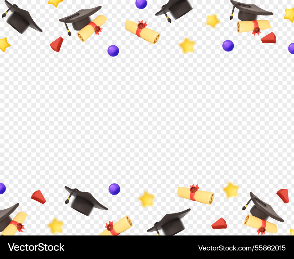 Graduation education background falling Royalty Free Vector