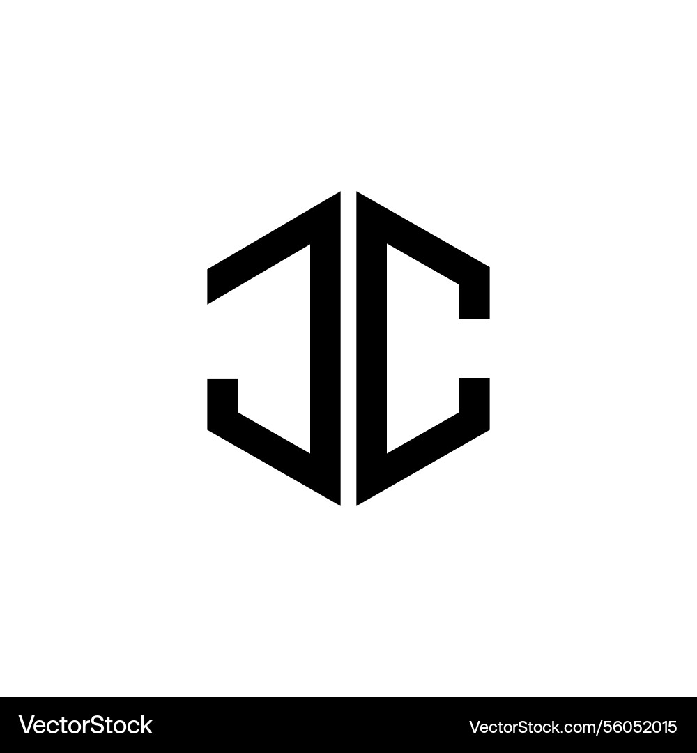 Initial letter jc logo design Royalty Free Vector Image