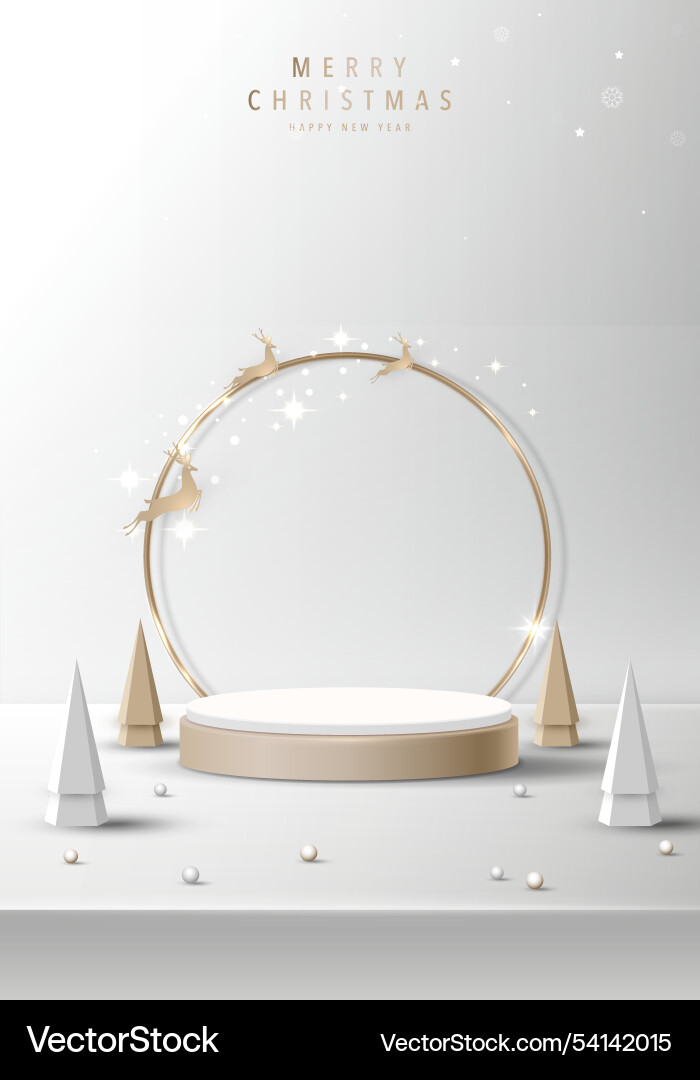 Podium shape for show cosmetic product display Vector Image