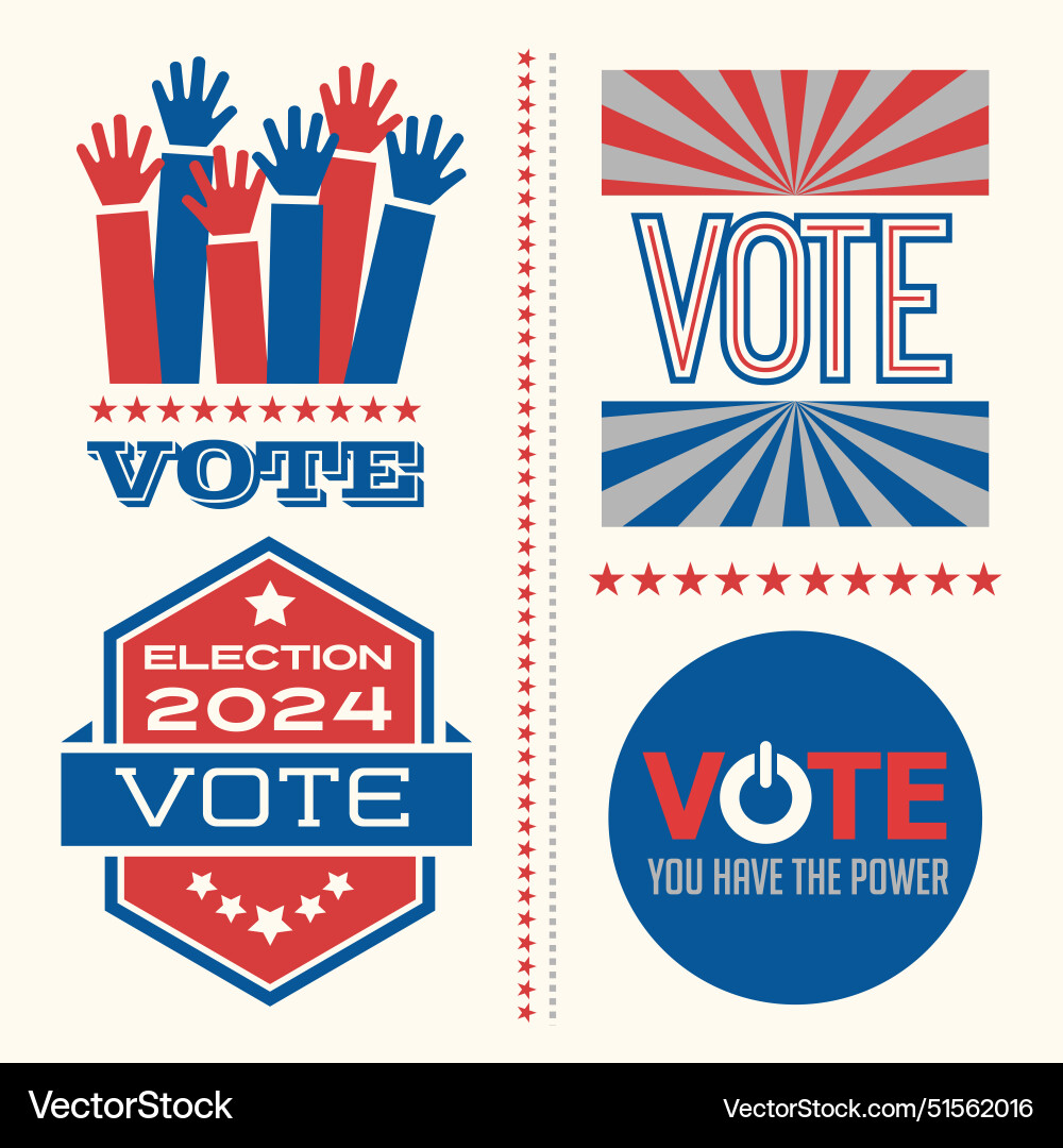 2024 usa election voter incentive graphics Vector Image