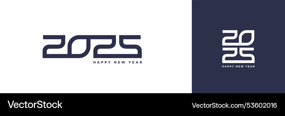 2025 new year logo Royalty Free Vector Image - VectorStock
