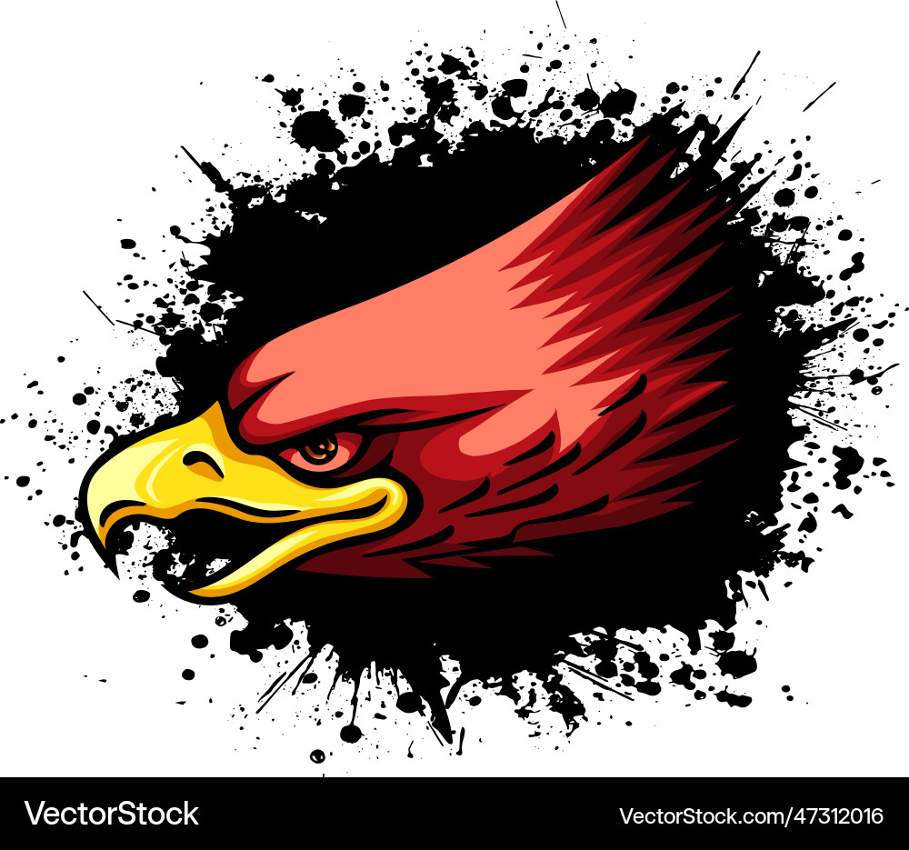 Aggressive Eagle Mascot Head Royalty Free Vector Image