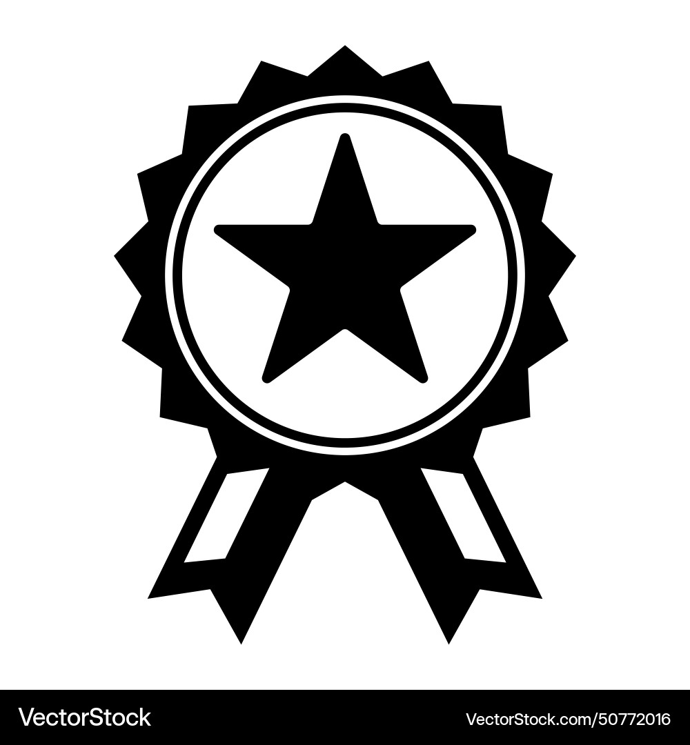 Black award icon on white background Royalty Free Vector