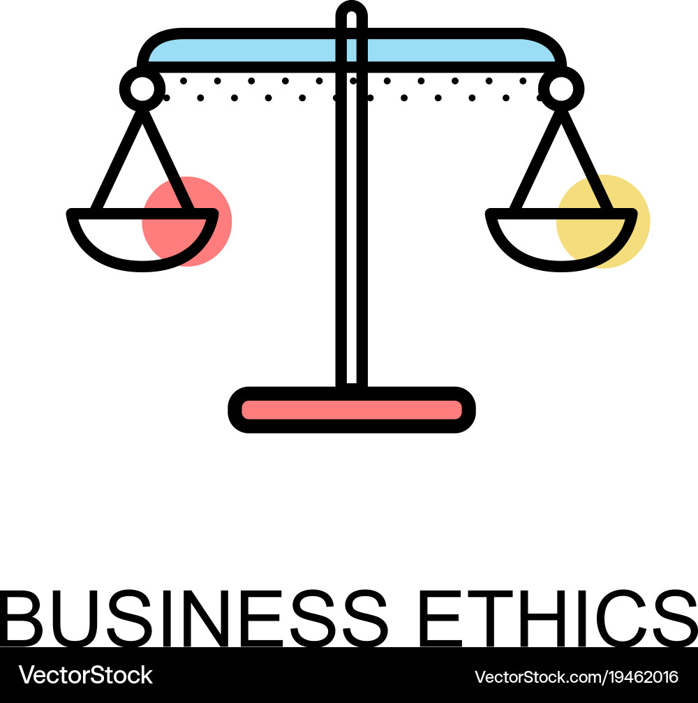 Business Ethics Scales Icon Royalty Free Vector Image