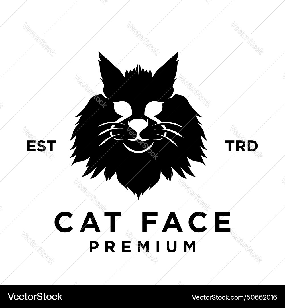 Cat face head logo icon design Royalty Free Vector Image