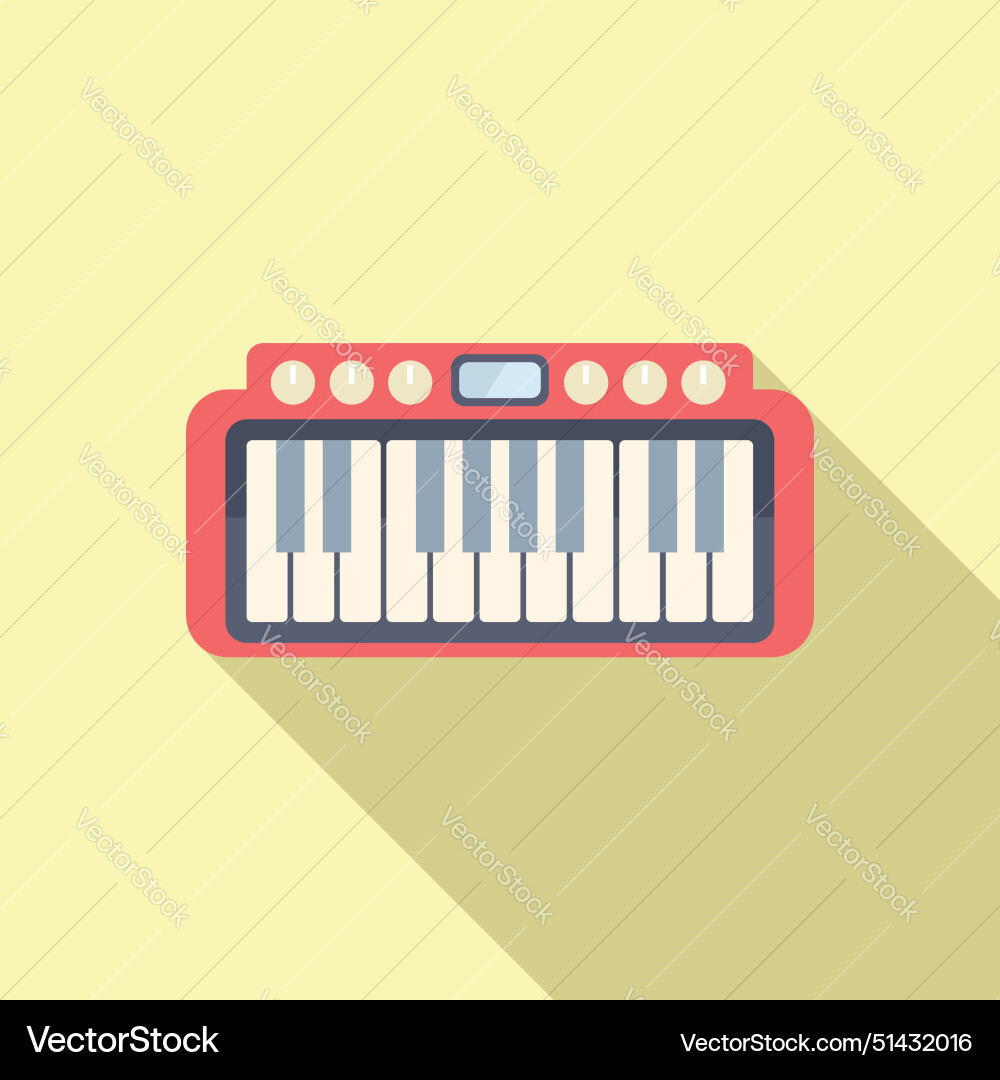 Colorful of a digital piano keyboard Royalty Free Vector