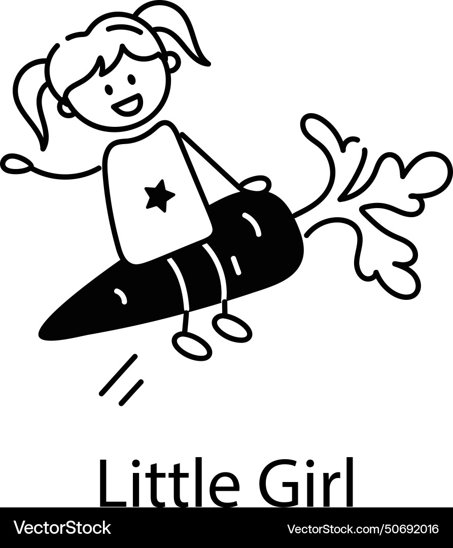 Little girl Royalty Free Vector Image - VectorStock