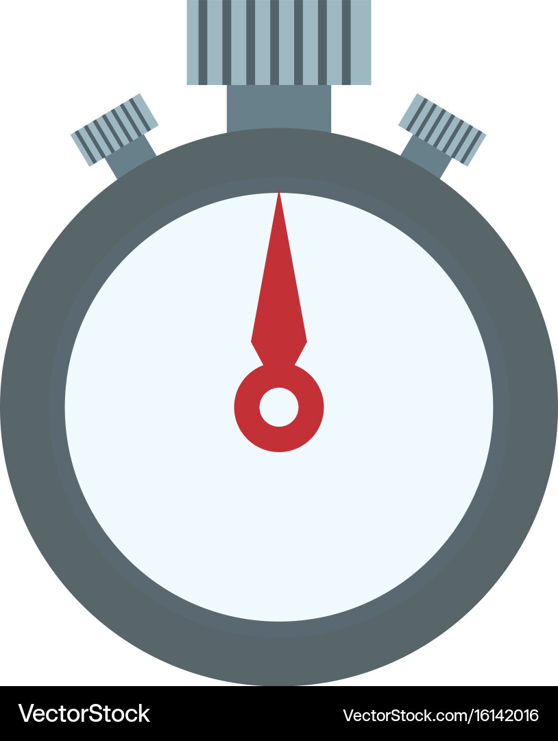 Stopwatch stop watch timer flat icon for apps Vector Image